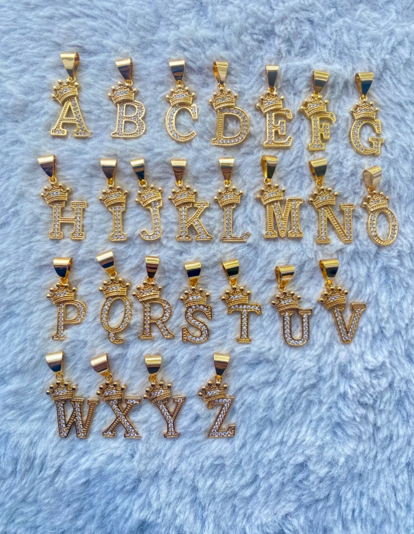 14k gold bonded A-Z Crown Letters P30 – Aria jeweler inc